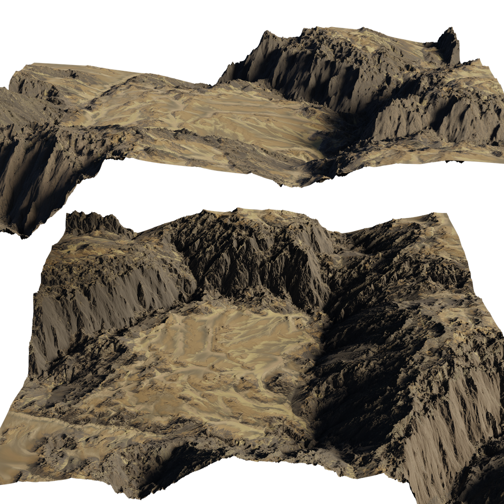 Mountains Slippage | Terrains models | BlenderKit