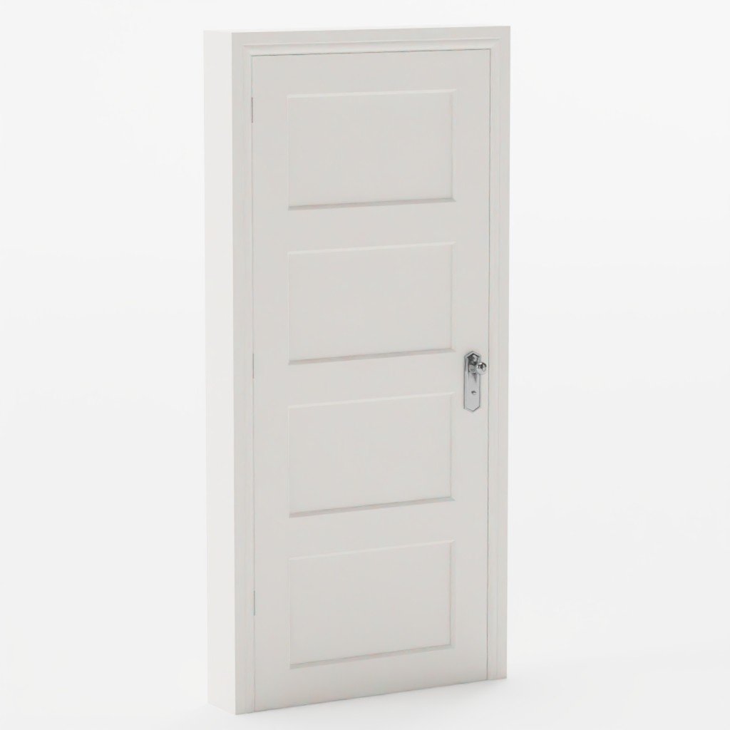 Interior Door and Frame #7 | 3D Door models | BlenderKit