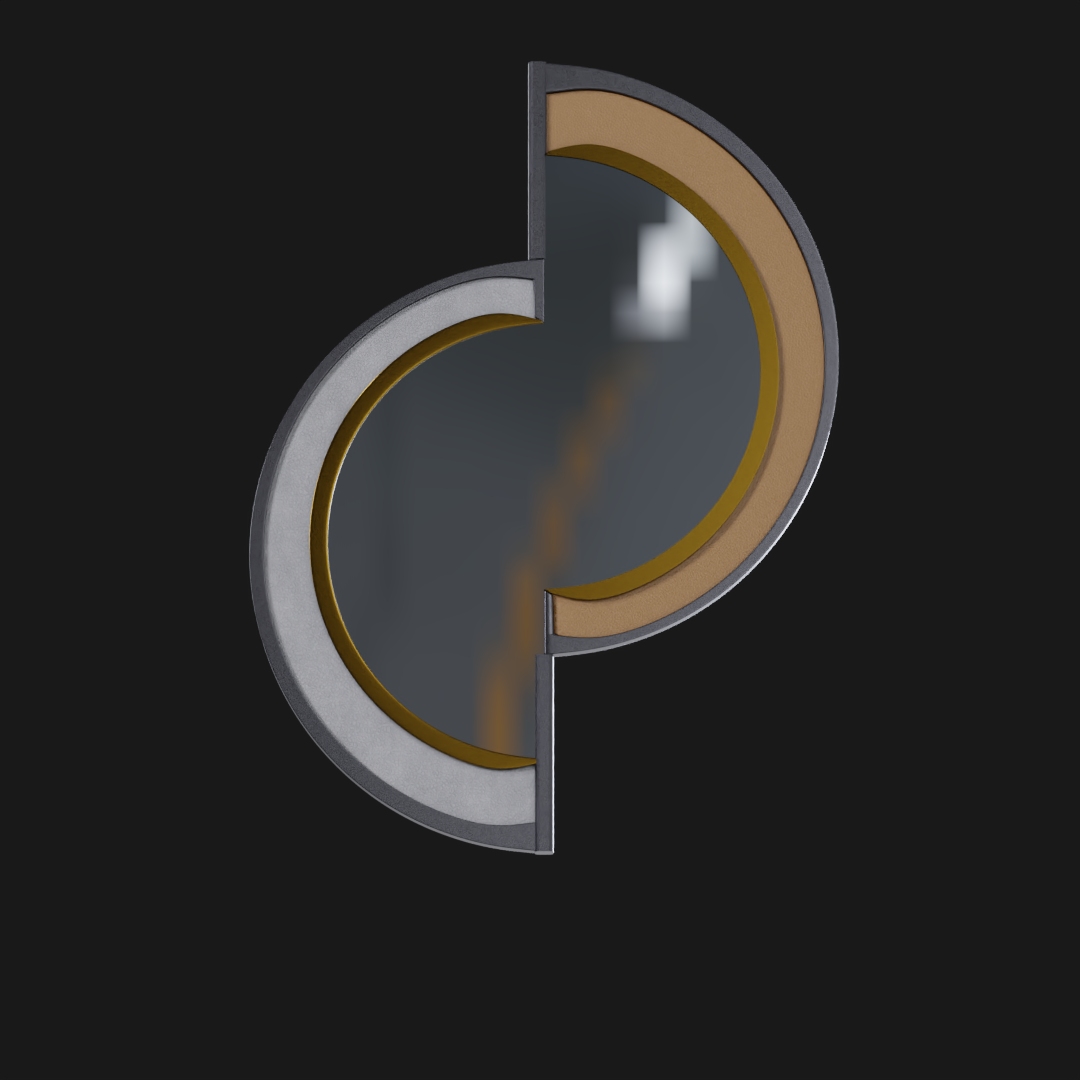 Mirror w/semi circle frames | FREE Mirrors models | BlenderKit