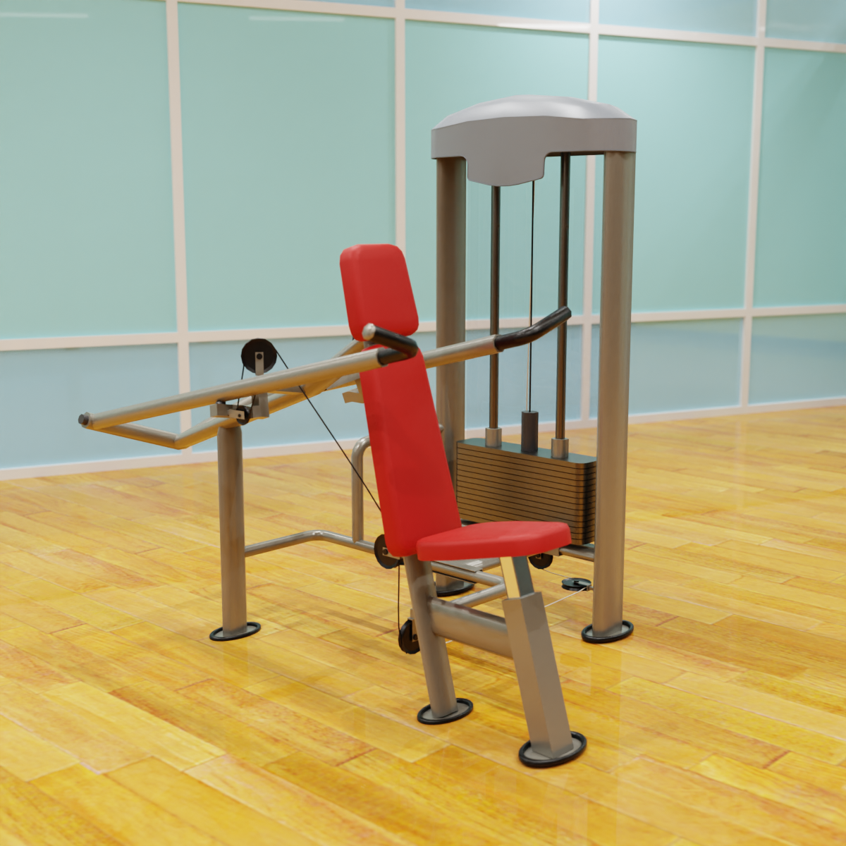 Shoulder trainer gym | 3D Gym models | BlenderKit