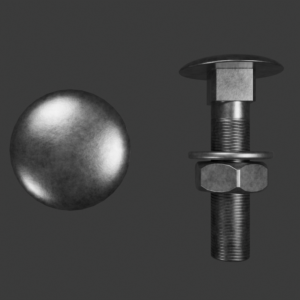 Carriage Bolt new | FREE Industrial parts models | BlenderKit