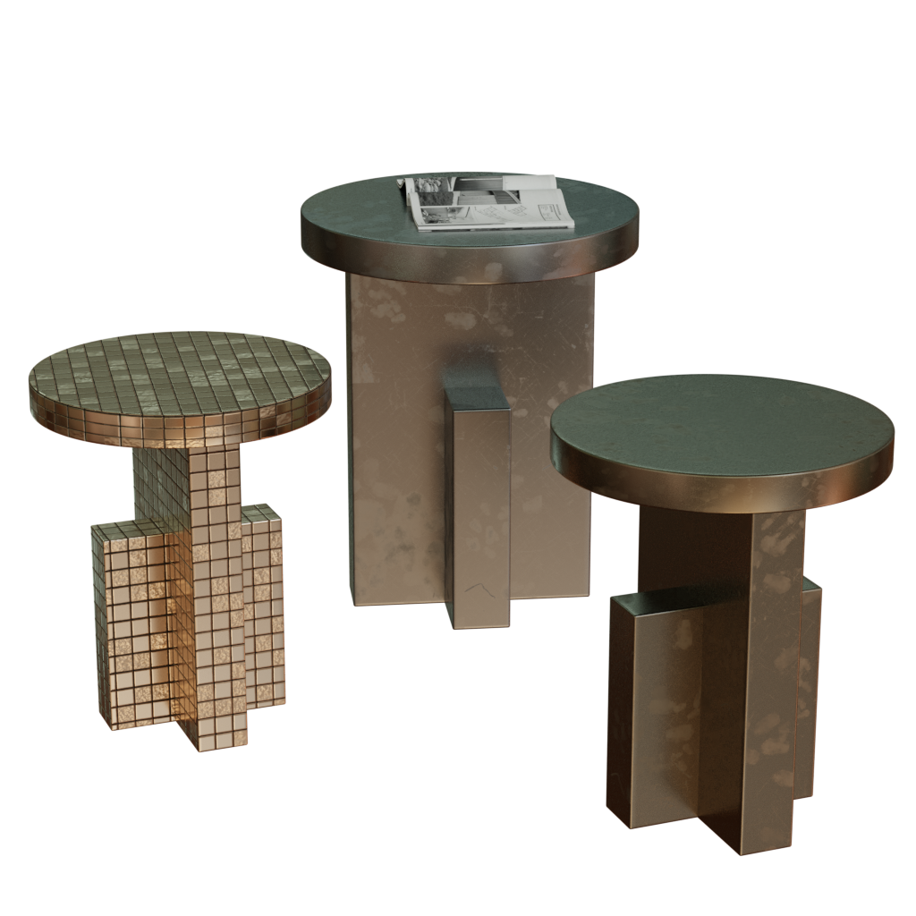 Side table modern with 3 option | Sideboard & Drawers models | BlenderKit