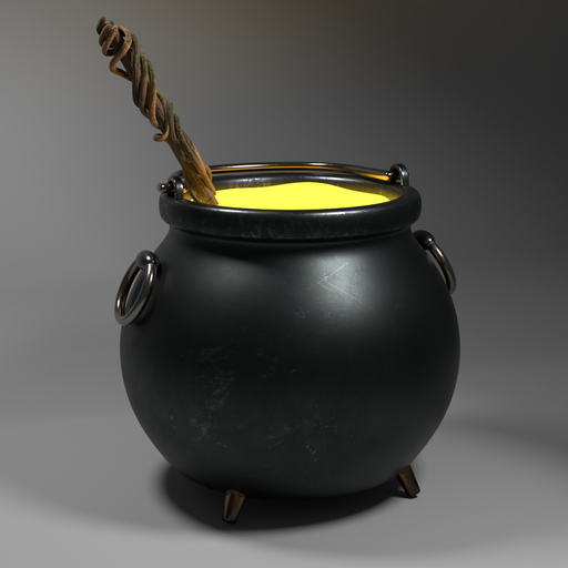 Magical Witch Pot | Miscellaneous models | BlenderKit