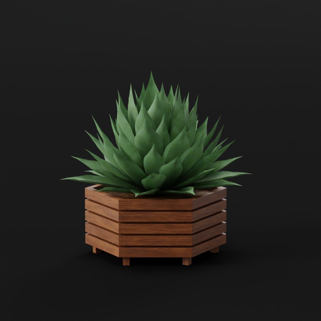 BlenderKit | Download the Plant Agave Potted model