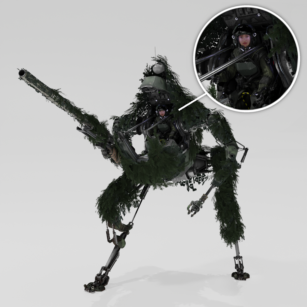 Mech Sniper | 3D Sci-Fi models | BlenderKit