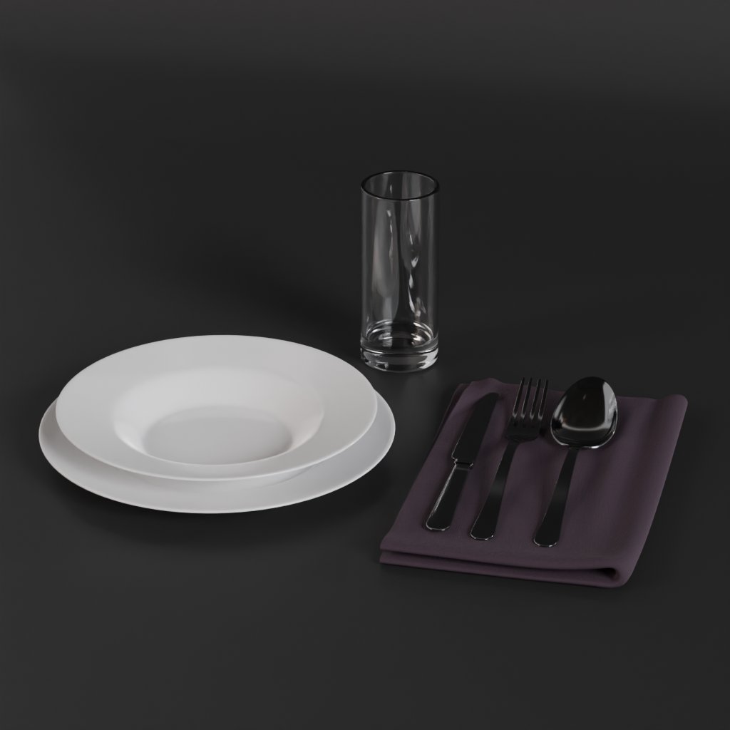 Table Set | FREE Kitchen Sets models | BlenderKit