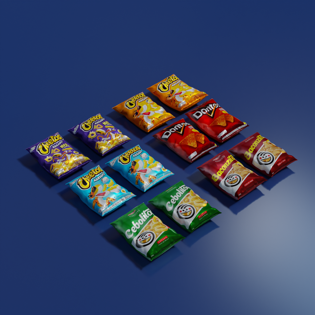 Snacks for supermarket gondulas | FREE models | BlenderKit