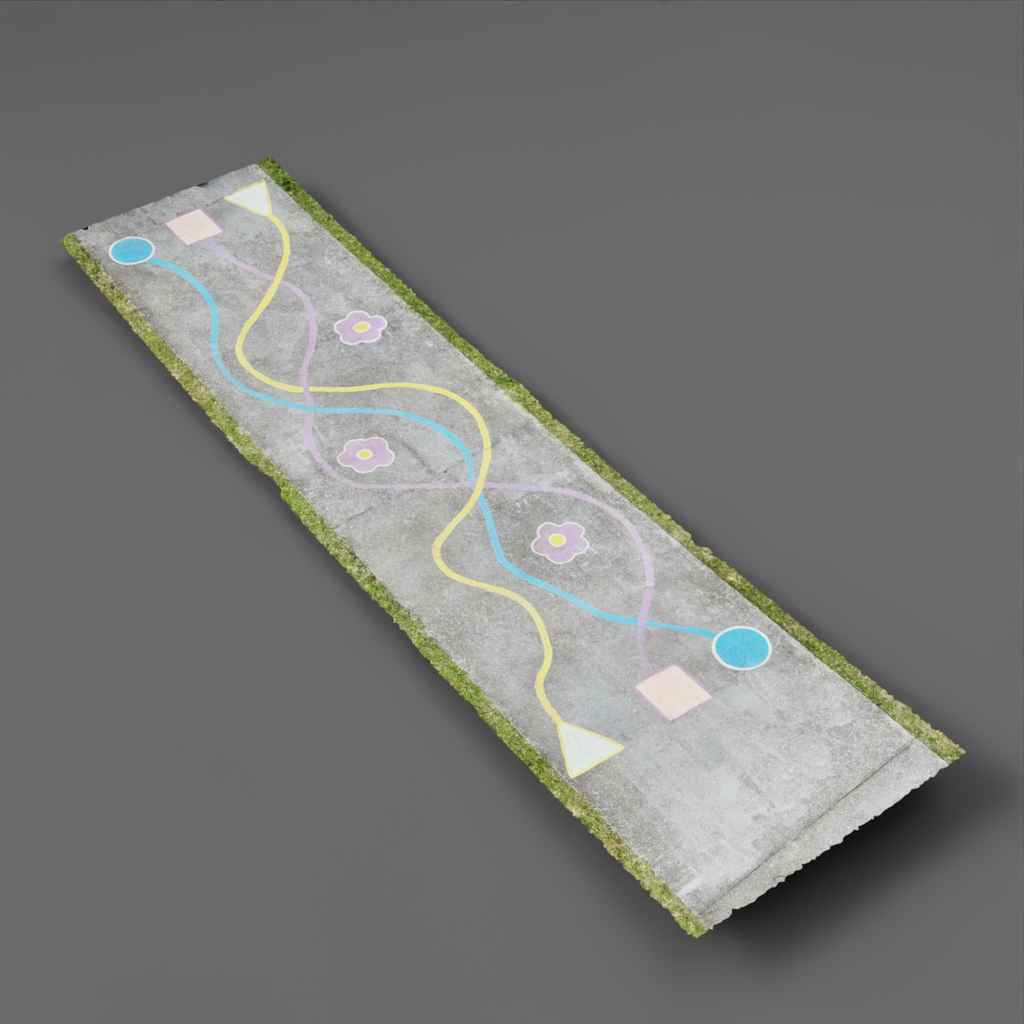 Playground Sidewalk Painting Scan | FREE Urban Environment models ...