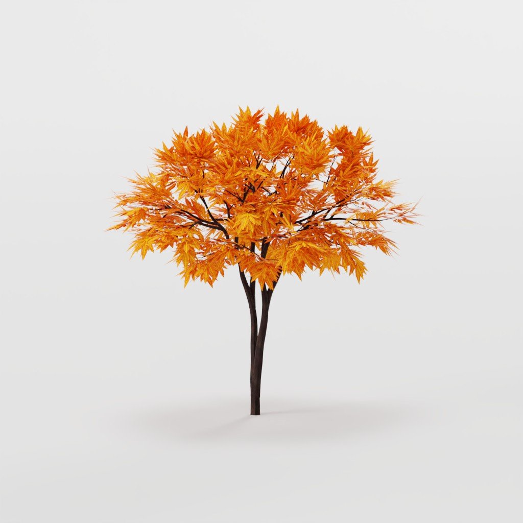 Golden maple tree v1 | Trees models | BlenderKit