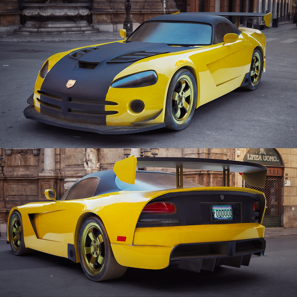 Rig .car.Dodge Viper | 3D Racing models | BlenderKit