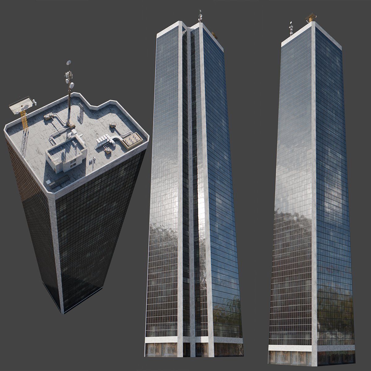 Skyscraper / highrise building | Commercial Buildings models | BlenderKit