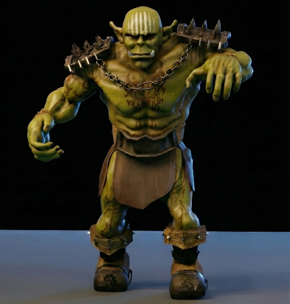 Stylized Savage Orc Warrior | FREE Monsters & Creatures models | BlenderKit