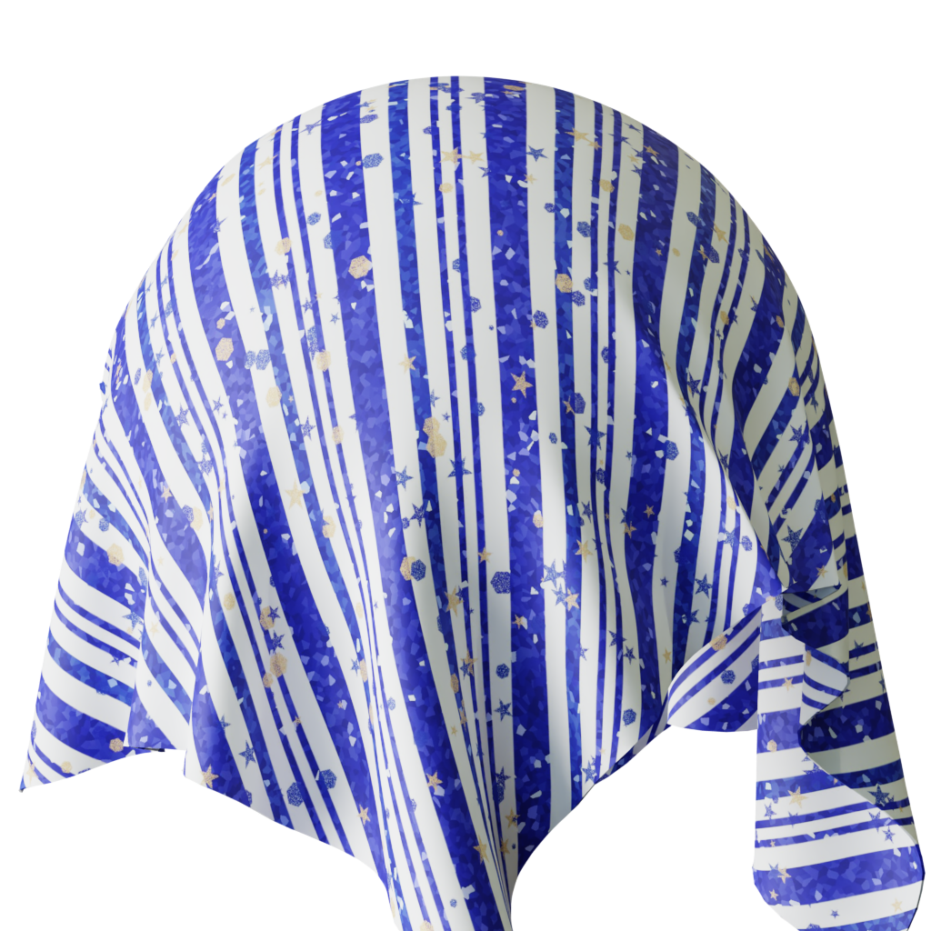 Striped Glitter Star PBR | FREE paper materials | BlenderKit