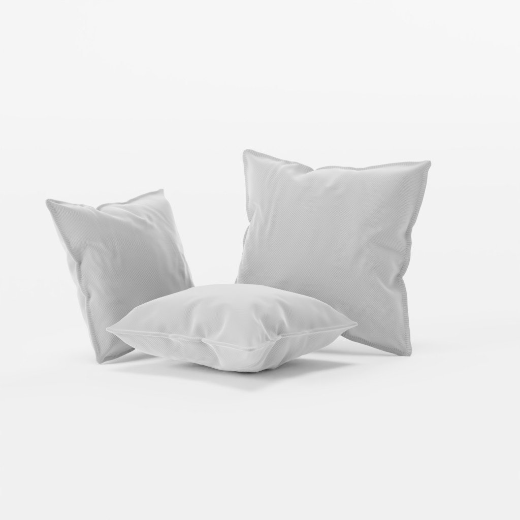 3 cushion set | Pillows models | BlenderKit