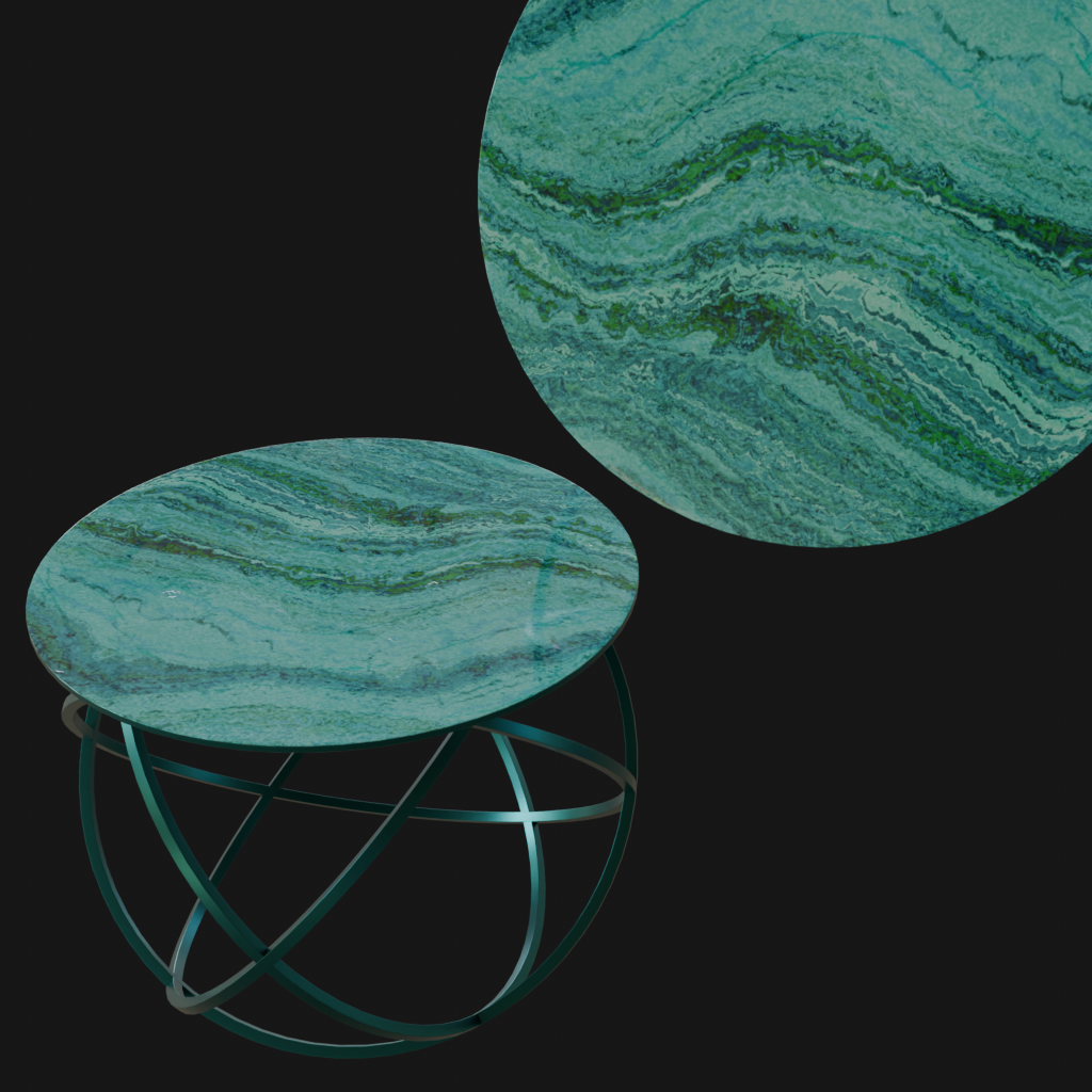 Emerald Orbit Table | Tables models | BlenderKit