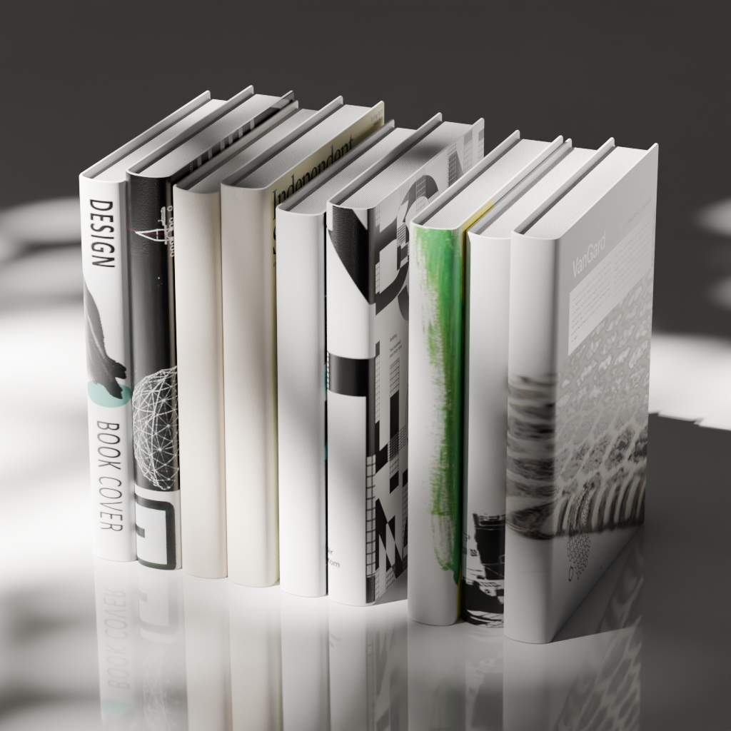 Assorted of Design Book Set | Books models | BlenderKit
