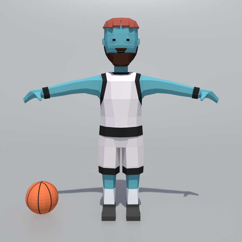 Low Poly Stylized Basketball Player | Men models | BlenderKit