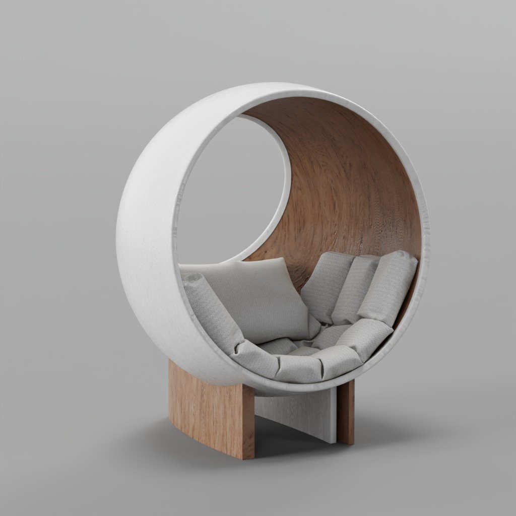 Spherical Abstract Chair | Sitting Chairs models | BlenderKit