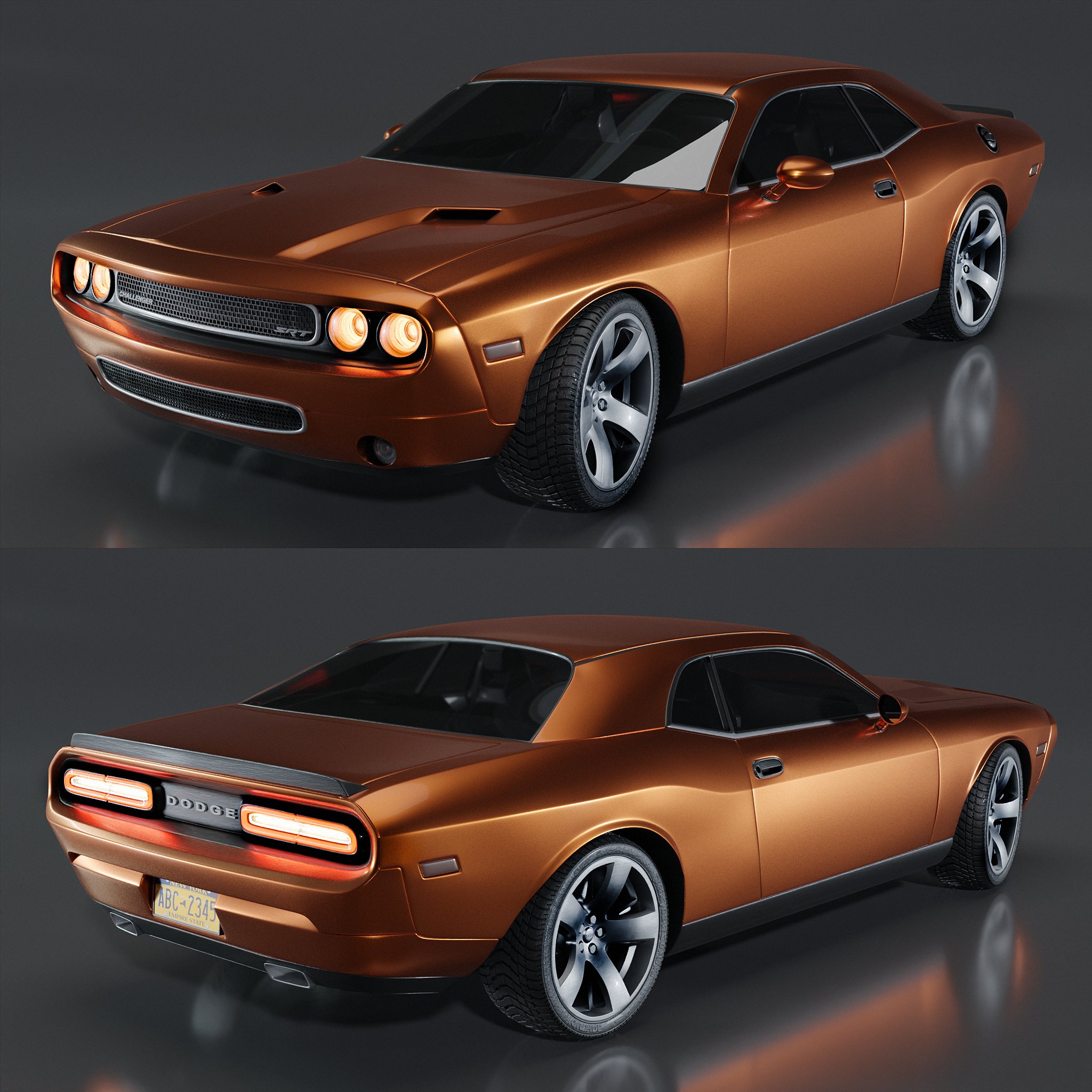 Dodge Challenger Car | 3D Standard models | BlenderKit