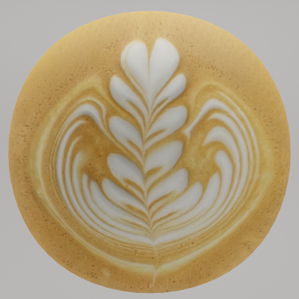 BlenderKit | Download the FREE Coffee Rosetta Latte Art material