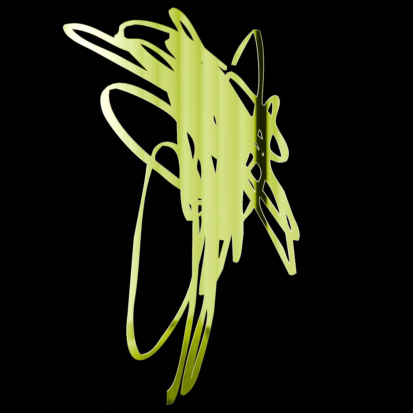 Scribble Wall Sculpture | Interior Sculptures models | BlenderKit