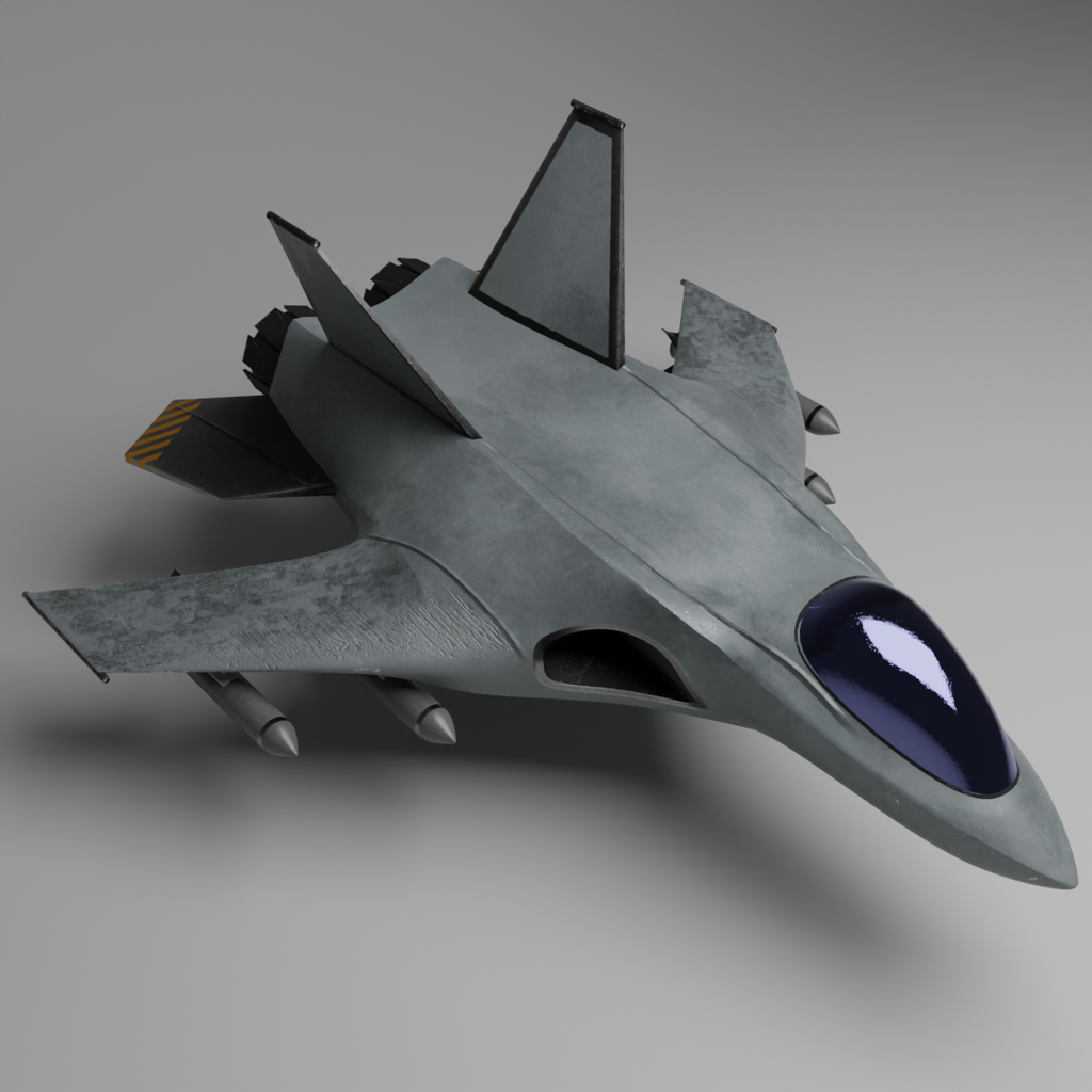 F22 Fighter Jet Grey | Military Aircraft models | BlenderKit