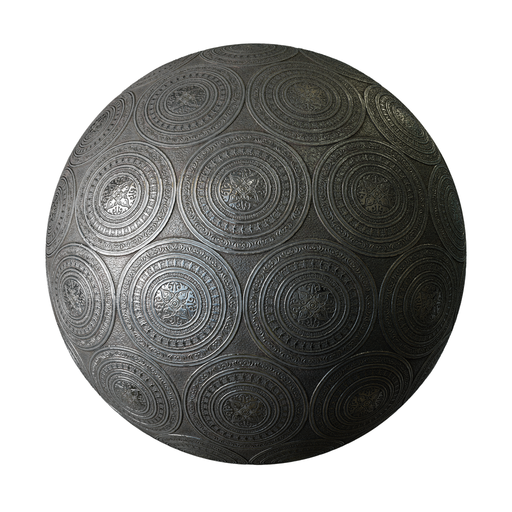 Metal silver ornament | FREE ornaments materials | BlenderKit