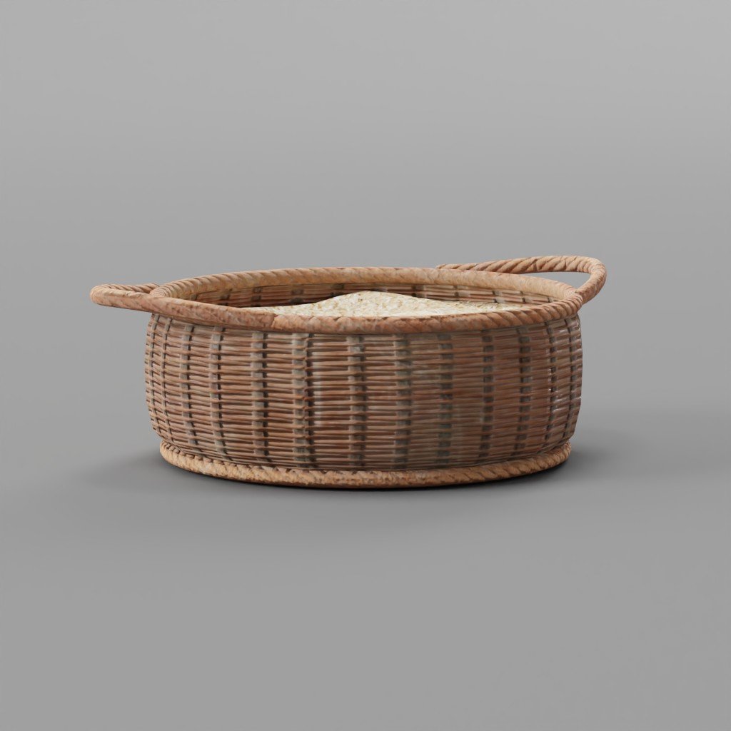 Wicker basket | Fruit & Vegetables models | BlenderKit
