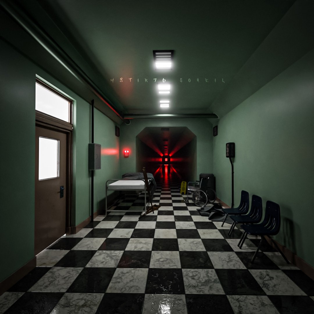 Creepy Hallway | Fantasy scenes | BlenderKit