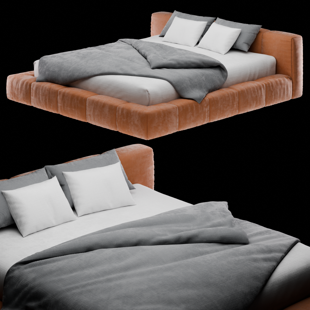 Letto Pixel Bed | FREE Beds models | BlenderKit