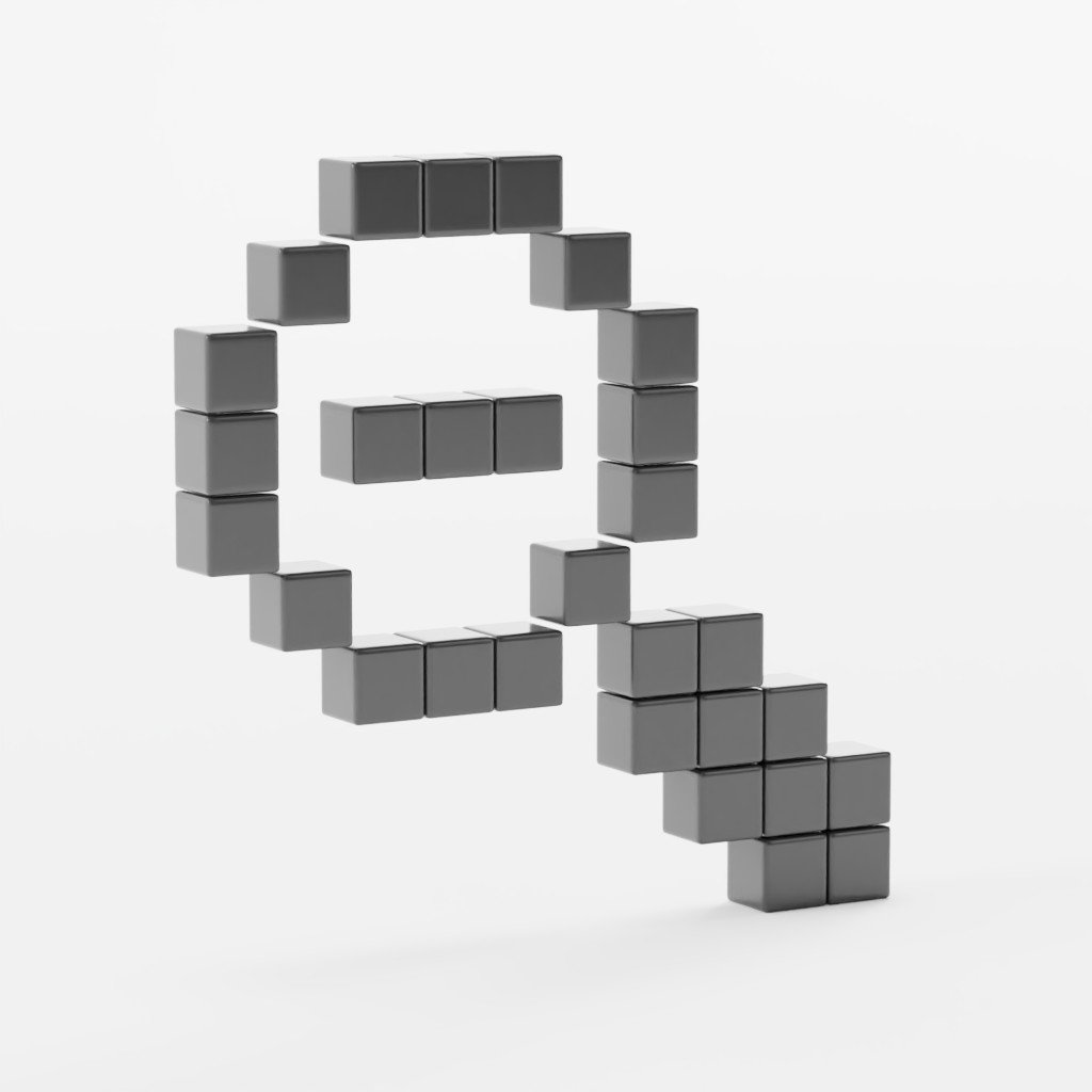 Magnify Glass - Minus | Signs models | BlenderKit