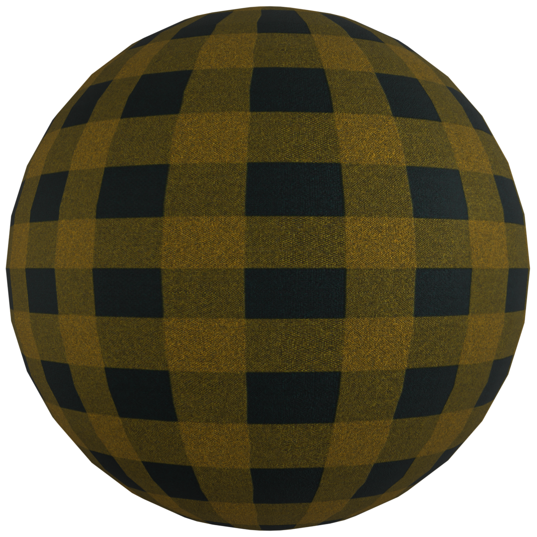 Yellow Checkered Fabric | FREE fabric materials | BlenderKit