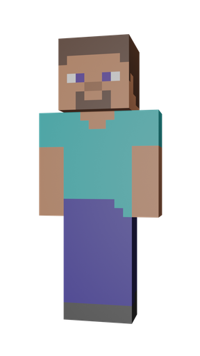 Steve from minecraft | FREE Fantasy Hero / Heroines models | BlenderKit