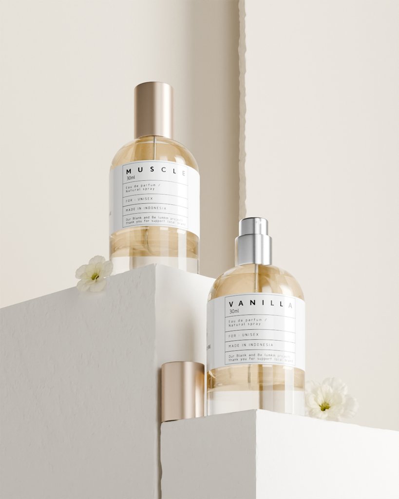 Two Perfume Bottle | Mockup scenes | BlenderKit
