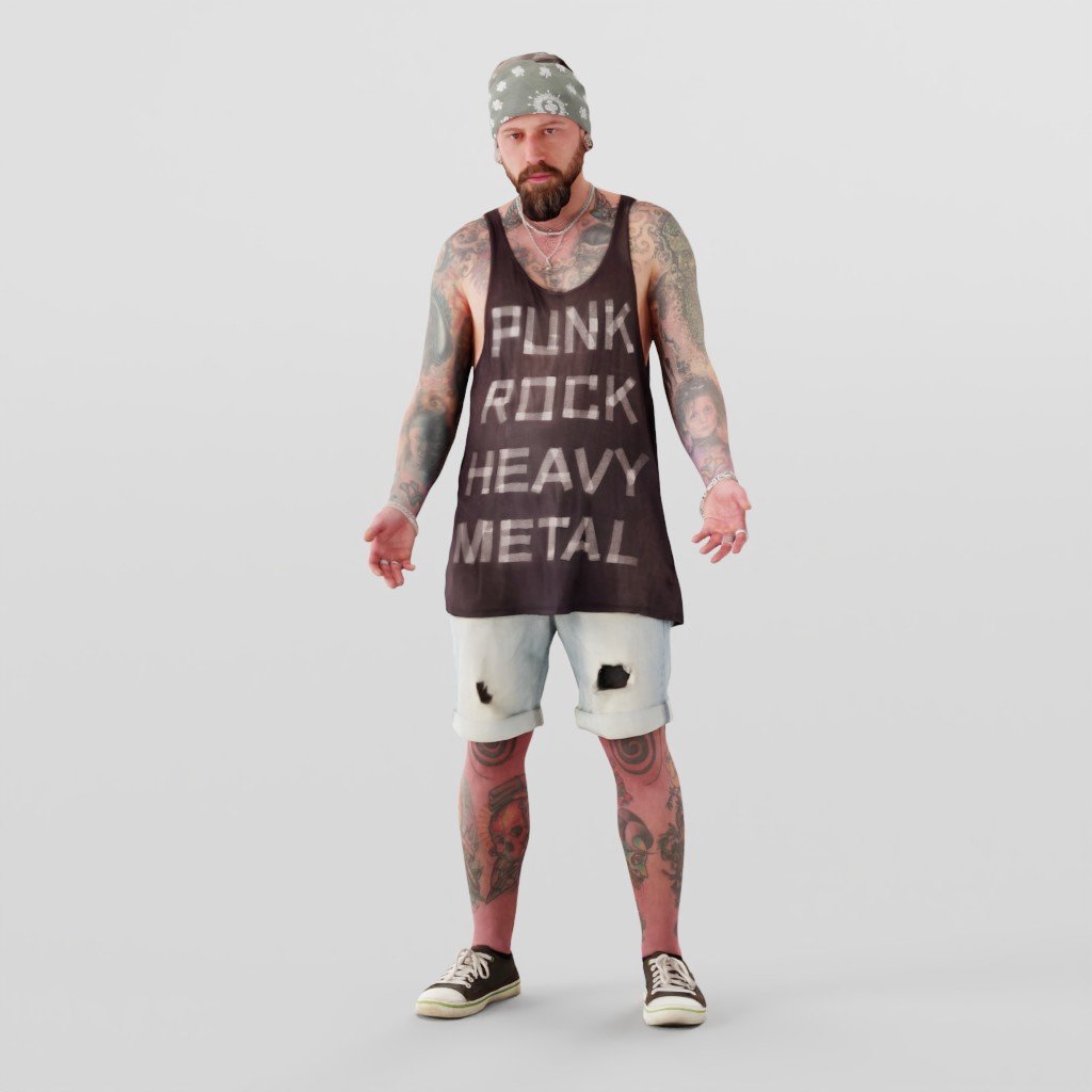 Confused Rocker | Men models | BlenderKit