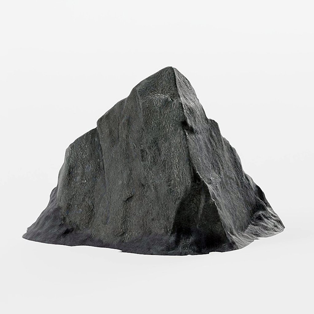 Pointed Black Stone | Terrains models | BlenderKit