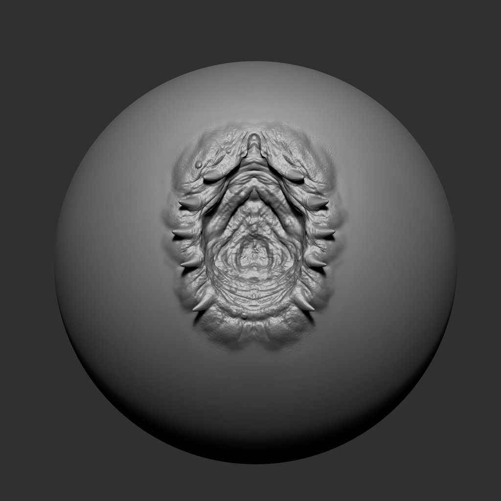 NS Alien Creature Maw | misc brushes | BlenderKit