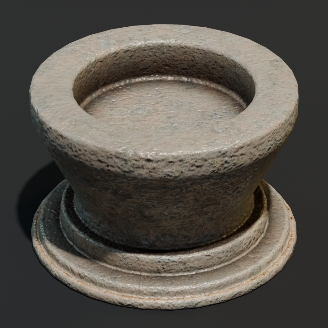Stone Brazier Pillar | Molding / Carving models | BlenderKit