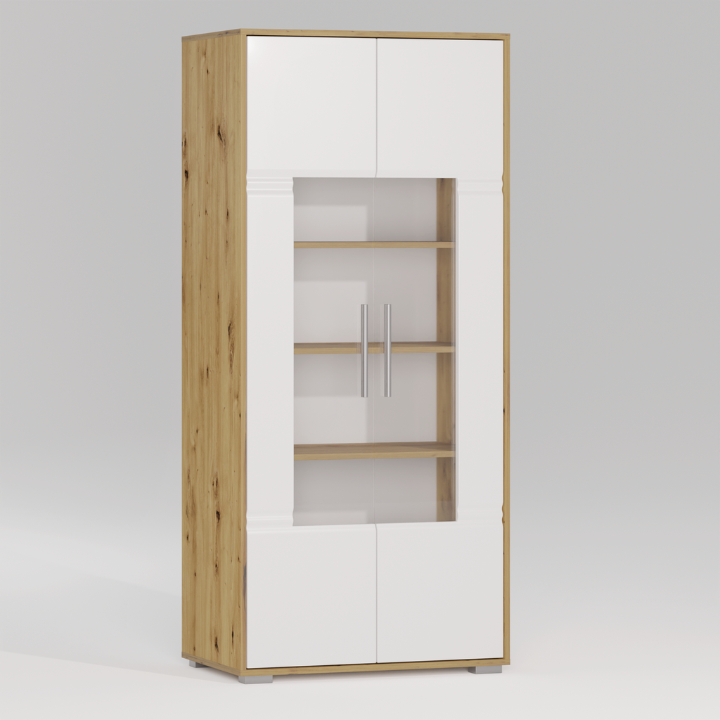 ROMA Glass door bookcase 2D | Sideboard & Drawers models | BlenderKit