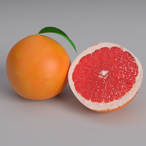 Grapefruit set | FREE Fruit & Vegetables models | BlenderKit