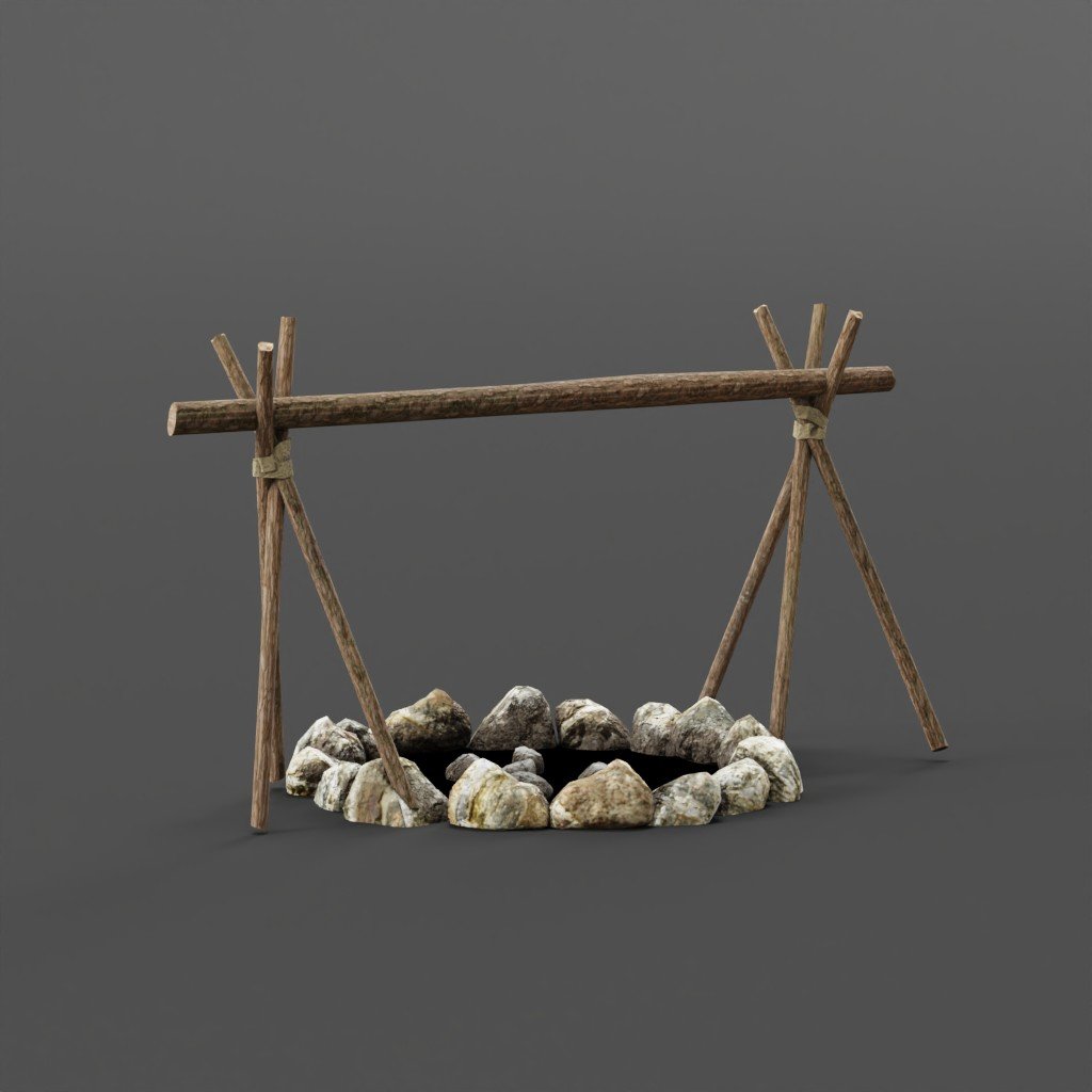 Campfire | Fireplaces models | BlenderKit