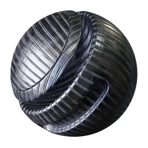 Corrugated Chrome Metal | FREE metal materials | BlenderKit