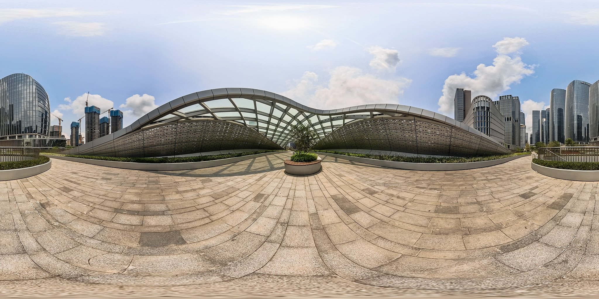 Shaped frame canopy | FREE Cityscapes HDRis | BlenderKit