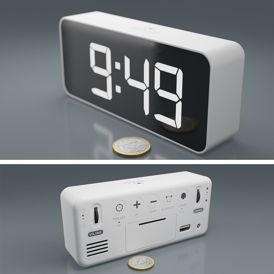 LED digital Clock USB | Clocks models | BlenderKit