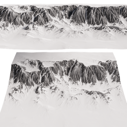 Cliffs Snow Mountains | FREE Terrains models | BlenderKit