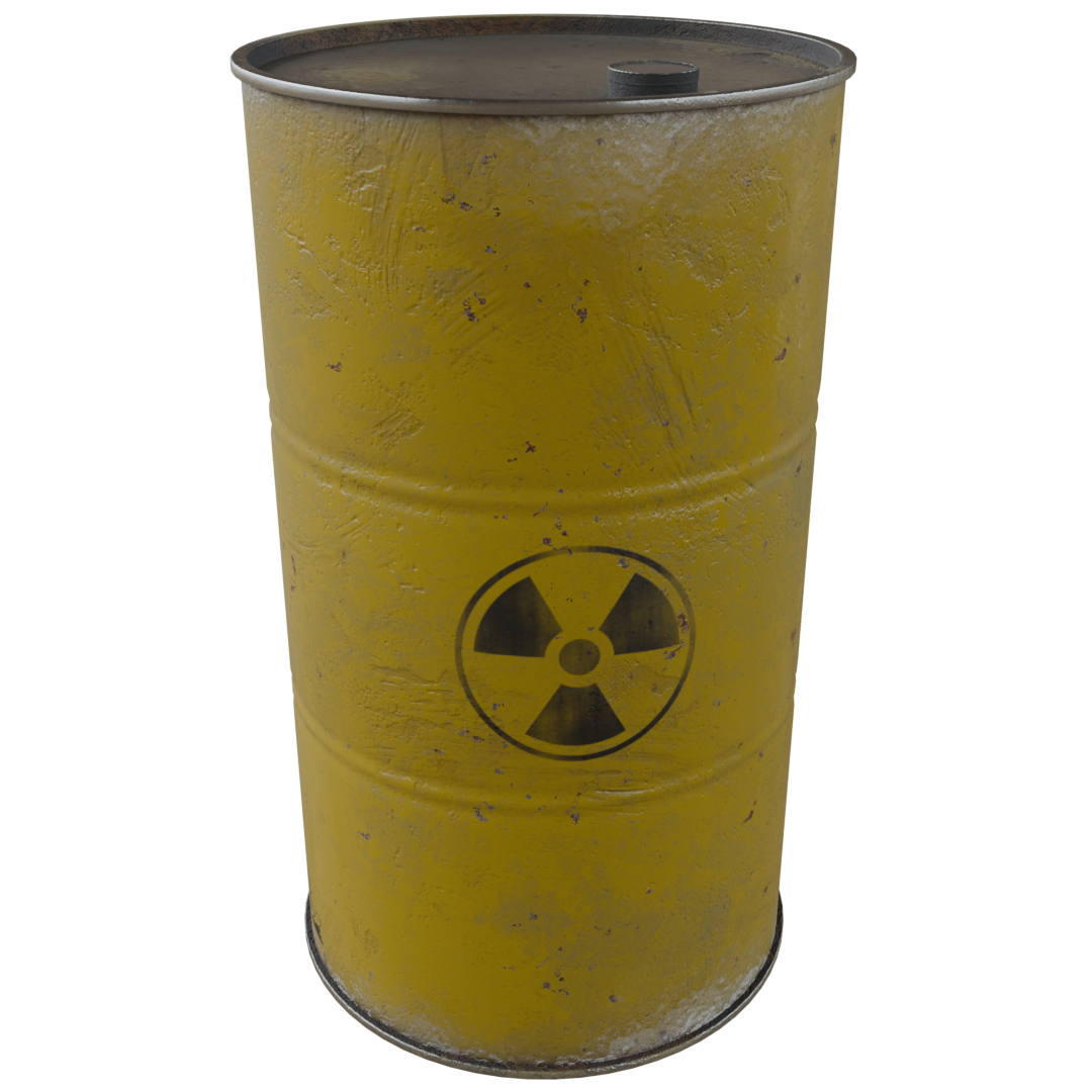 Clean Radioactive Barrel | FREE Military models | BlenderKit