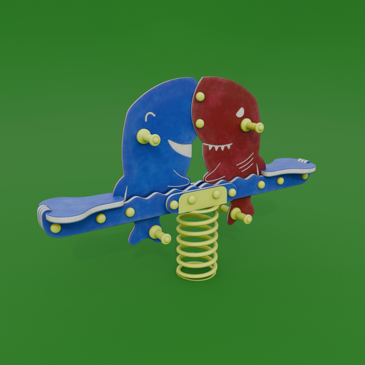 Spring Rocker Fish | FREE Playgrounds models | BlenderKit
