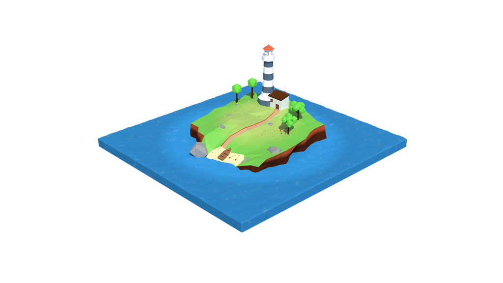 Low Poly Lighthouse | Buildings models | BlenderKit