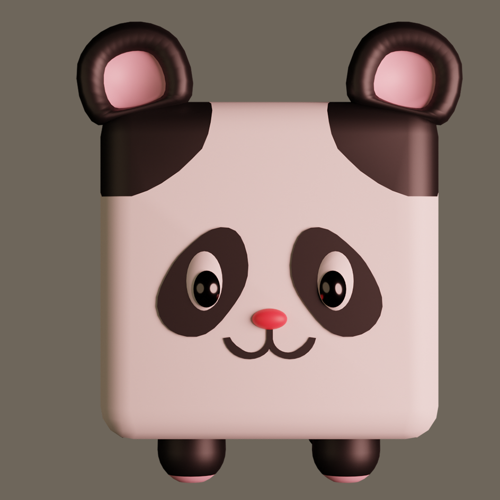 Panda Cube animal | Mammals models | BlenderKit