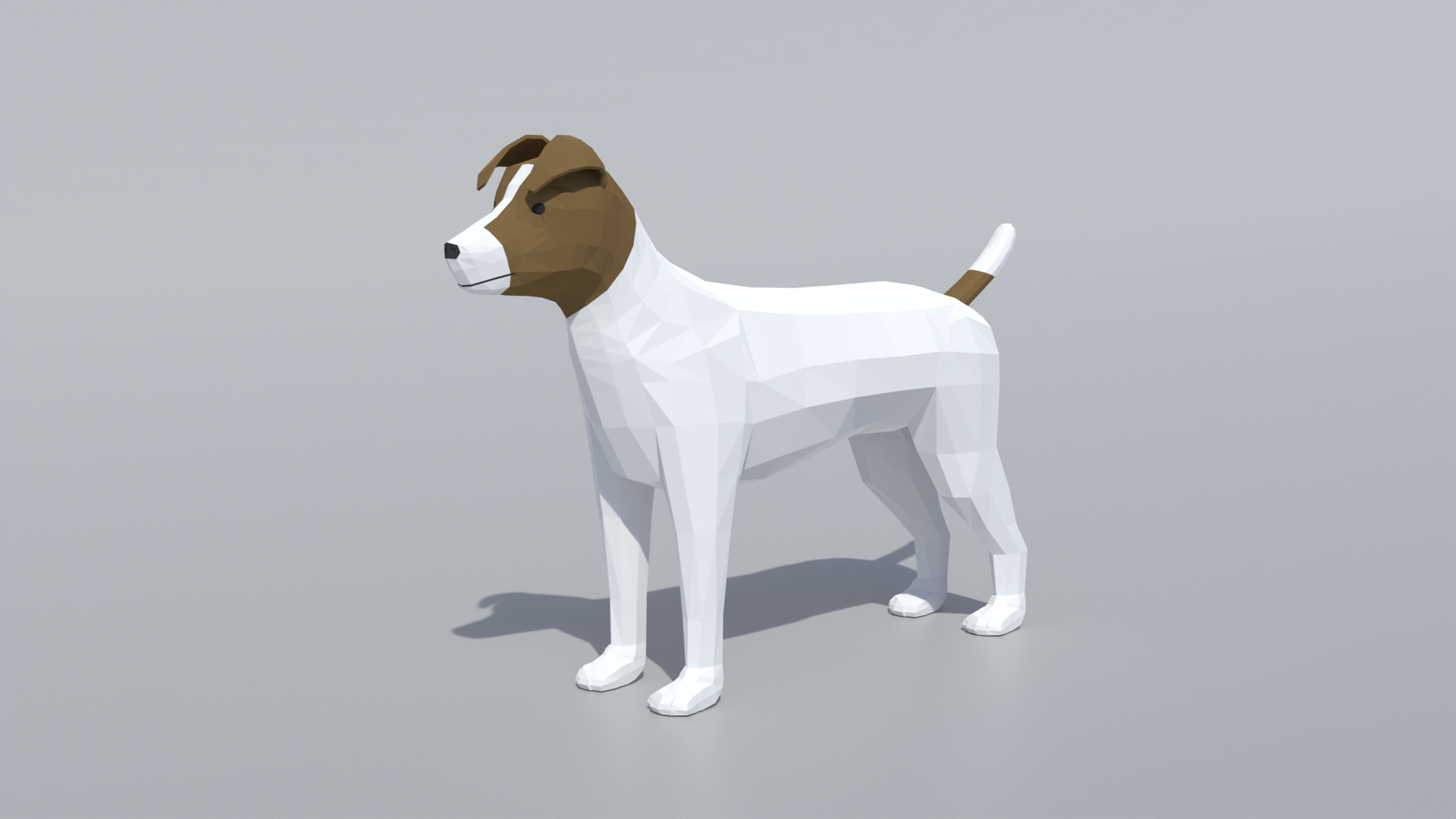 Low Poly Jack Russel Terrier | Mammals models | BlenderKit